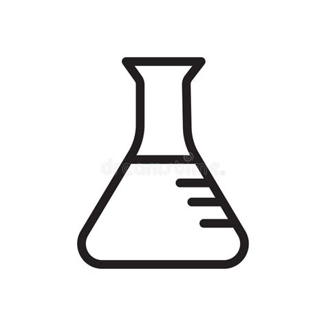 Chemical Flask Icon Outline Vector For Web Ui Stock Vector