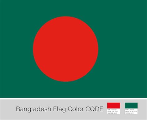 Premium Vector Flag Of Bangladesh And Actual Flag Color Code