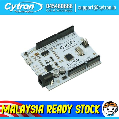 Cytron Uno Arduino Uno Compatible Cytron Version Of Arduino Uno R3 Shopee Malaysia