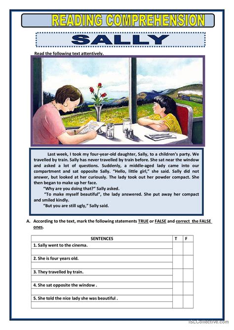 Sally Reading For Detail Dee… English Esl Worksheets Pdf And Doc