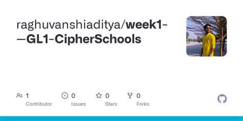 Github Raghuvanshiadityaweek1 Gl1 Cipherschools