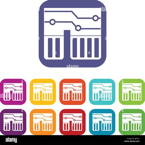 Computer Chipset Icons Set Flat Stock Vector Image Art Alamy