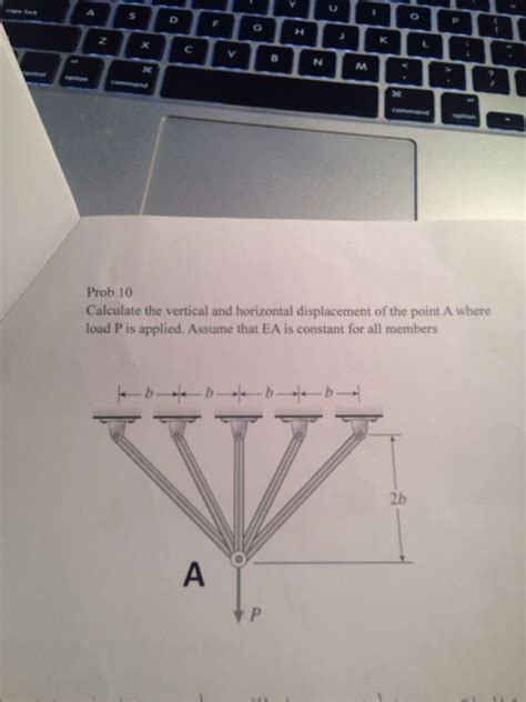 solved calculate the vertical and horizontal displacement of