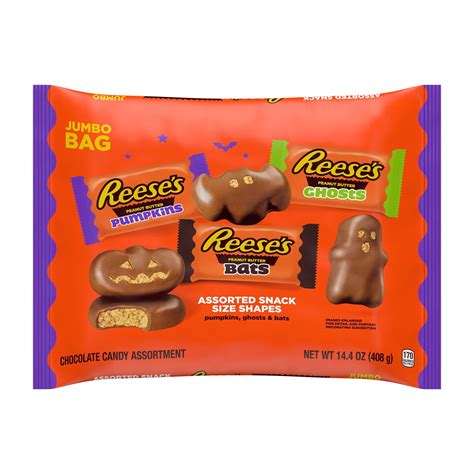 Reeses Assorted Milk Chocolate Peanut Butter Halloween Candy Jumbo