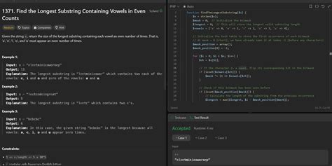 1371 Find The Longest Substring Containing Vowels In Even Counts Dev