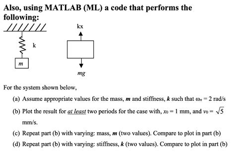 Solved Also Using MATLAB ML A Code That Performs The Chegg Com