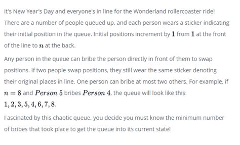 Java Find The Number Of Swaps That Has Taken Place New Year Chaos Hackerrank Code Review