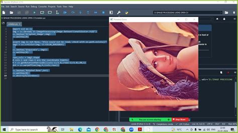 Geometric Transformations Of Images Rotation In Opencv Using Python Youtube