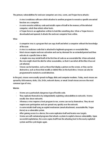 Network Security Threats Pdf Computer Virus Denial Of Service Attack