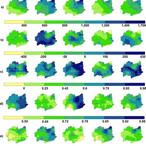 Spatial Distribution Maps For Precipitation A Mean Annual
