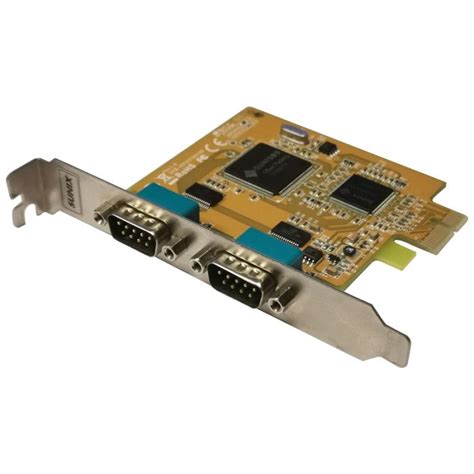 Sunix 2 Port Rs 232 High Profile Serial Board Pcie X1 Ser5437a