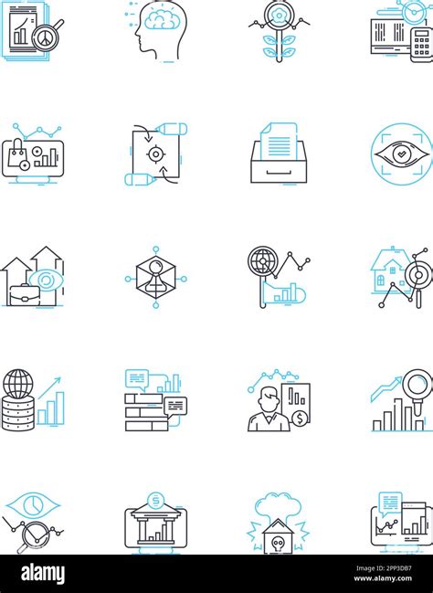 Data Interpretation Linear Icons Set Analysis Inference Conclusion Insight Understanding