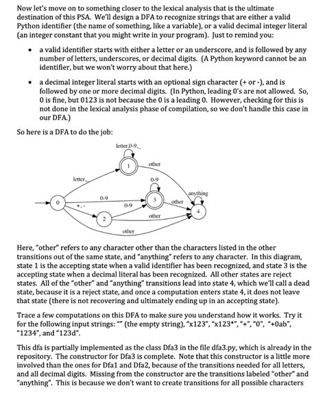python dfa problem code will need to be written in