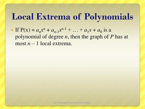 PPT - Section 3.2 Polynomial Functions and Their Graphs PowerPoint Presentation - ID:2666587