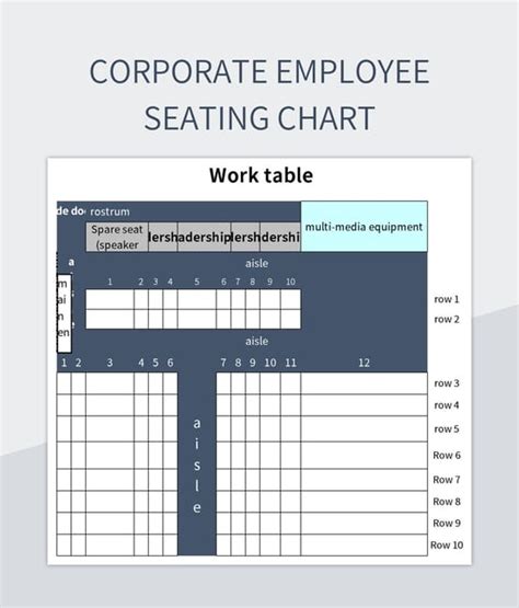 Free Seating Charts Templates For Google Sheets And Microsoft Excel Slidesdocs
