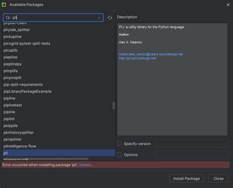 Python Got Unknown Error When Try To Install Pli Stack Overflow
