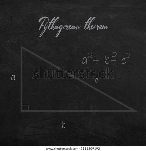 Pythagorean Theorem On Chalkboard Black Board Stock Illustration Shutterstock