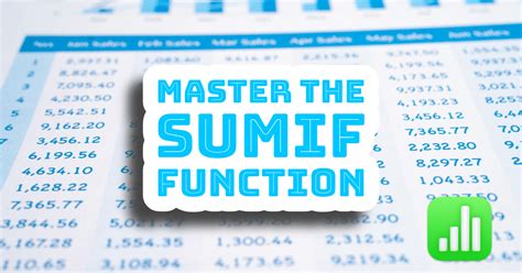 Mastering The Sumif Function In Apple Numbers Conditional Summing Made