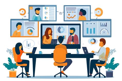 Remote Team Collaboration Efficiently Managing Virtual Meetings And Data Analysis For Improved