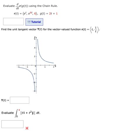 solved evaluate dtdr g t using the chain rule