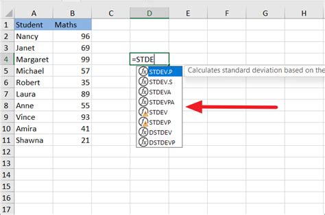 How To Calculate Standard Deviation In Excel