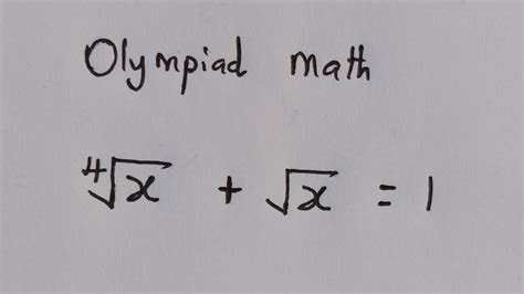 Olympiad Math Problem Can You Solve Youtube