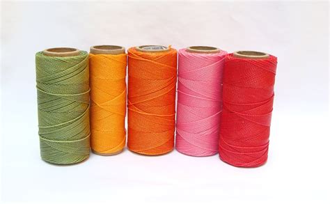 Knotting Cord Macrame Thread Waxed Polyester Cord Set Of Etsy