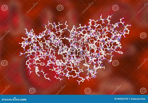 Molecular Model Of Interferon Gamma Royalty Free Cartoon 85054745