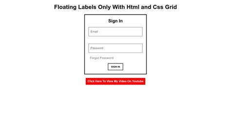 Floating Labels Only With Html And Css Grid