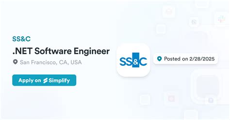 Net Software Engineer Ssandc Simplify Jobs
