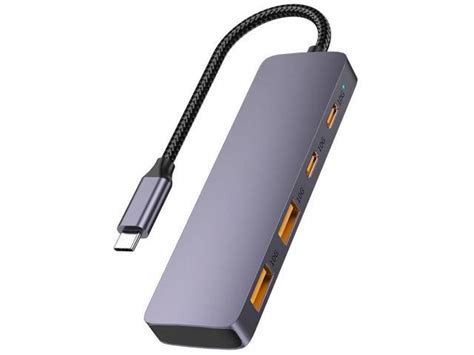 LUOM 4 Port USB 3 2 USB C Hub With 2 10Gbps USB A 3 2 2 10Gbps USB C 3 2 Aluminum USB Splitter
