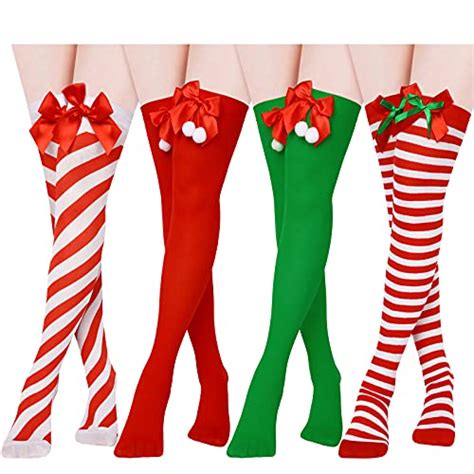 Candy Cane Thigh Highs Best Way To Accessorize Your Holiday Outfit