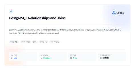 Postgresql Relationships And Joins Labex