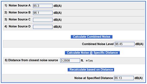 combined noise source and distance calculator [6] download scientific
