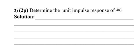 Solved The Input Output Equation Relating The Input Voltage