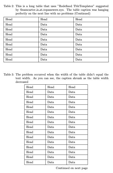 Latex3 Longtblr Caption Shrinks As The Table Width Decreases Tex