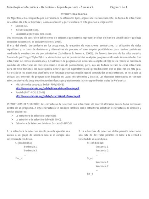 algoritmo pdf programación de computadoras scratch lenguaje de programación
