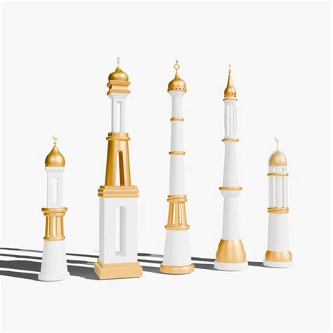 다섯 기둥 이슬람 장식 3d 모델 Turbosquid 2203254