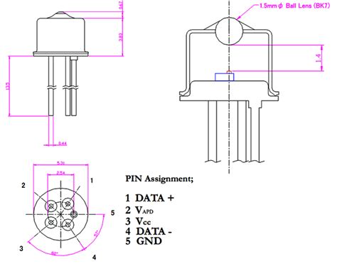 Gofoton Ingaas Avalanche Photodiode Apd 25 Gbps Apd With Tia