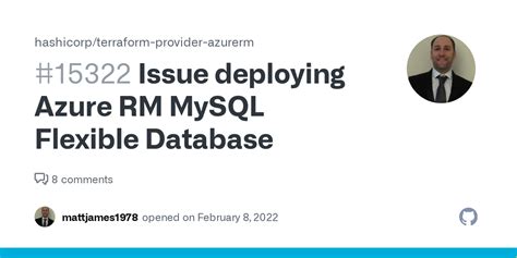 Issue Deploying Azure Rm Mysql Flexible Database · Issue 15322 · Hashicorpterraform Provider