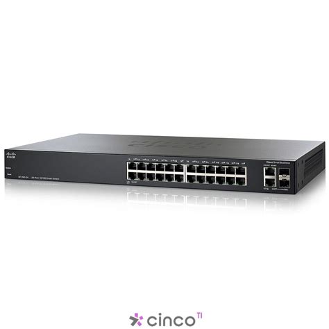 Switch Cisco 24 Portas 10 100 Mbps Vlan Gerenciável Não Empilhável Slm224gt Na Cinco Ti