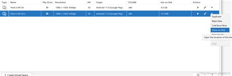 android stdio 开启虚拟机报错：the emulator process for avd was killed。 csdn博客