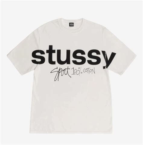 Stussy 스투시 실시간 인기 스타일 스투시 100 피그먼트 다이드 티셔츠 내츄럴 온더룩