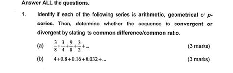 Solved Answer ALL The Questions Identify If Each Of The Chegg