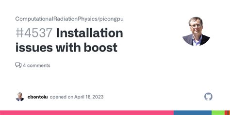 Installation Issues With Boost · Issue 4537 · Computationalradiationphysicspicongpu · Github