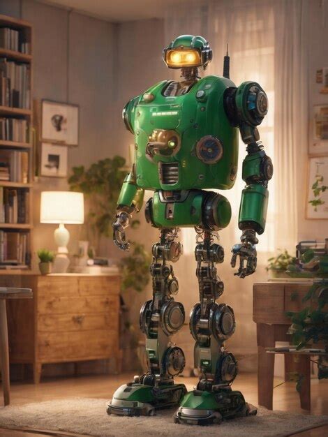Premium Ai Image A Robot Built By A Nerd In A Room