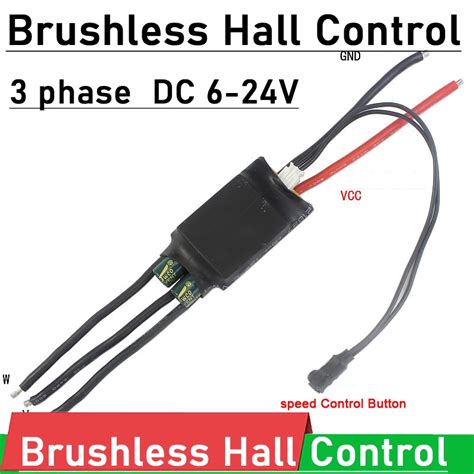 3 phase brushless hall control dc 12v 24v 12a brushless drive 0 5v plc