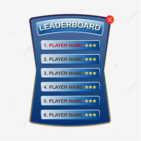 Game Leaderboard With Score Screen Design Vector Illustration Game
