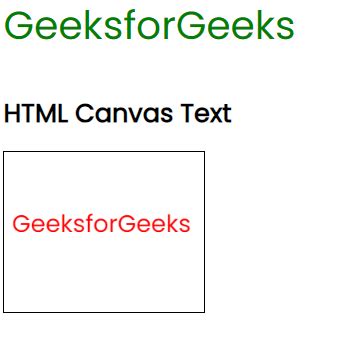 HTML Canvas Text GeeksforGeeks