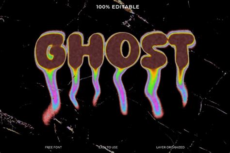 Ghost Font Style Text Effect Free Photoshop PSD File